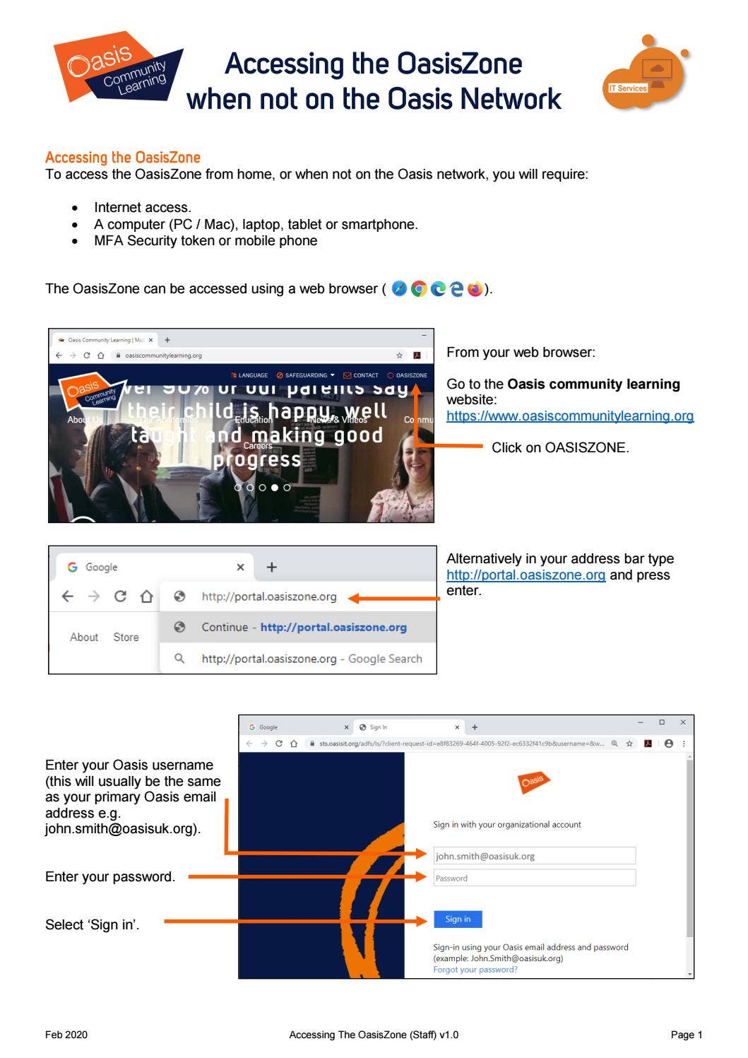 Accessing the OasisZone (Staff) by Oasis Community Learning - Issuu