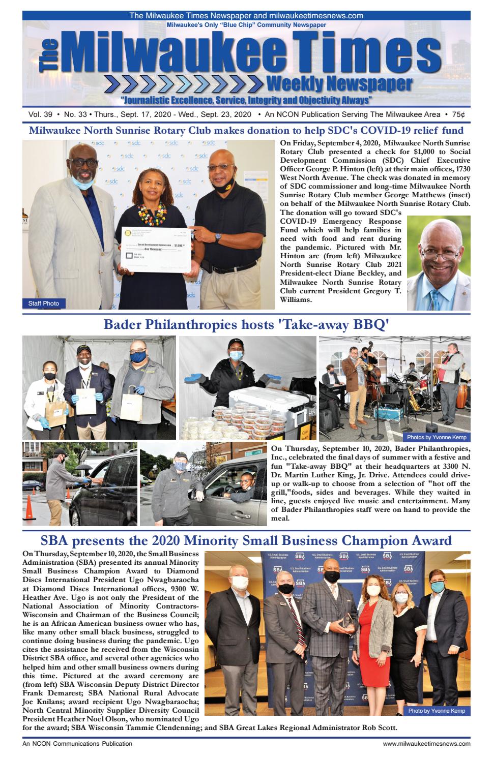 Milwaukee Times Weekly Newspaper Digital Edition Issue September 17 ...