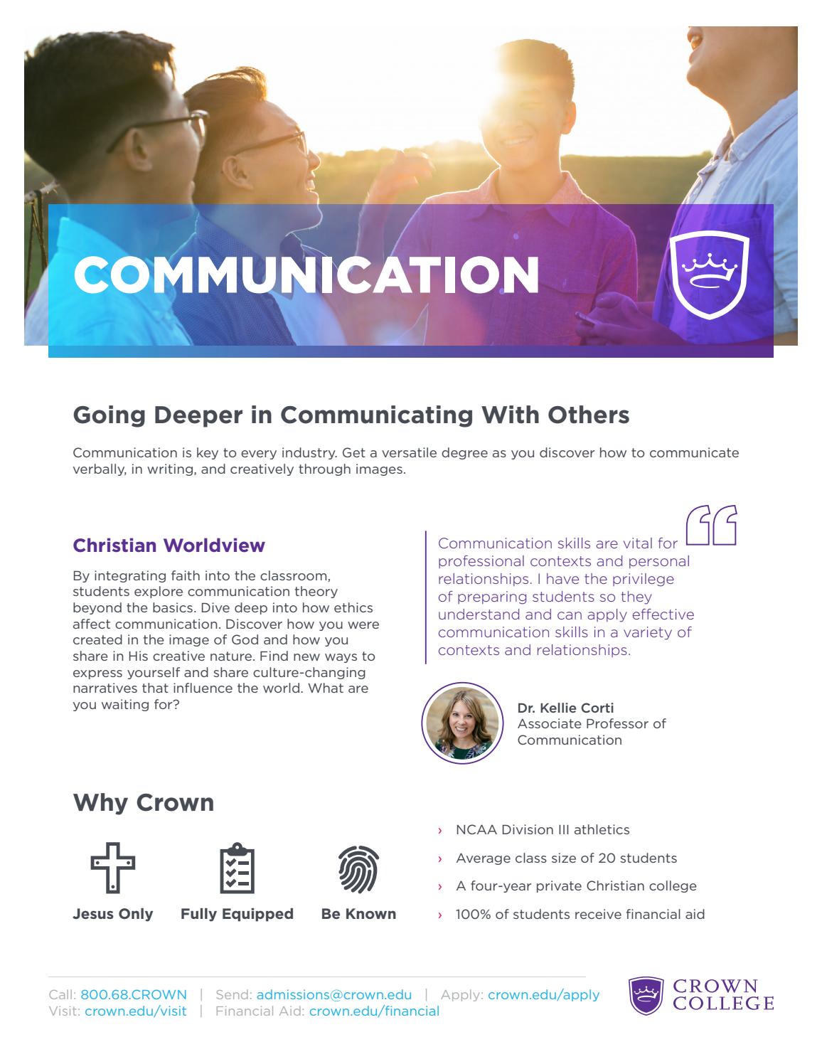 Crown College Communication Program by Crown College - Issuu