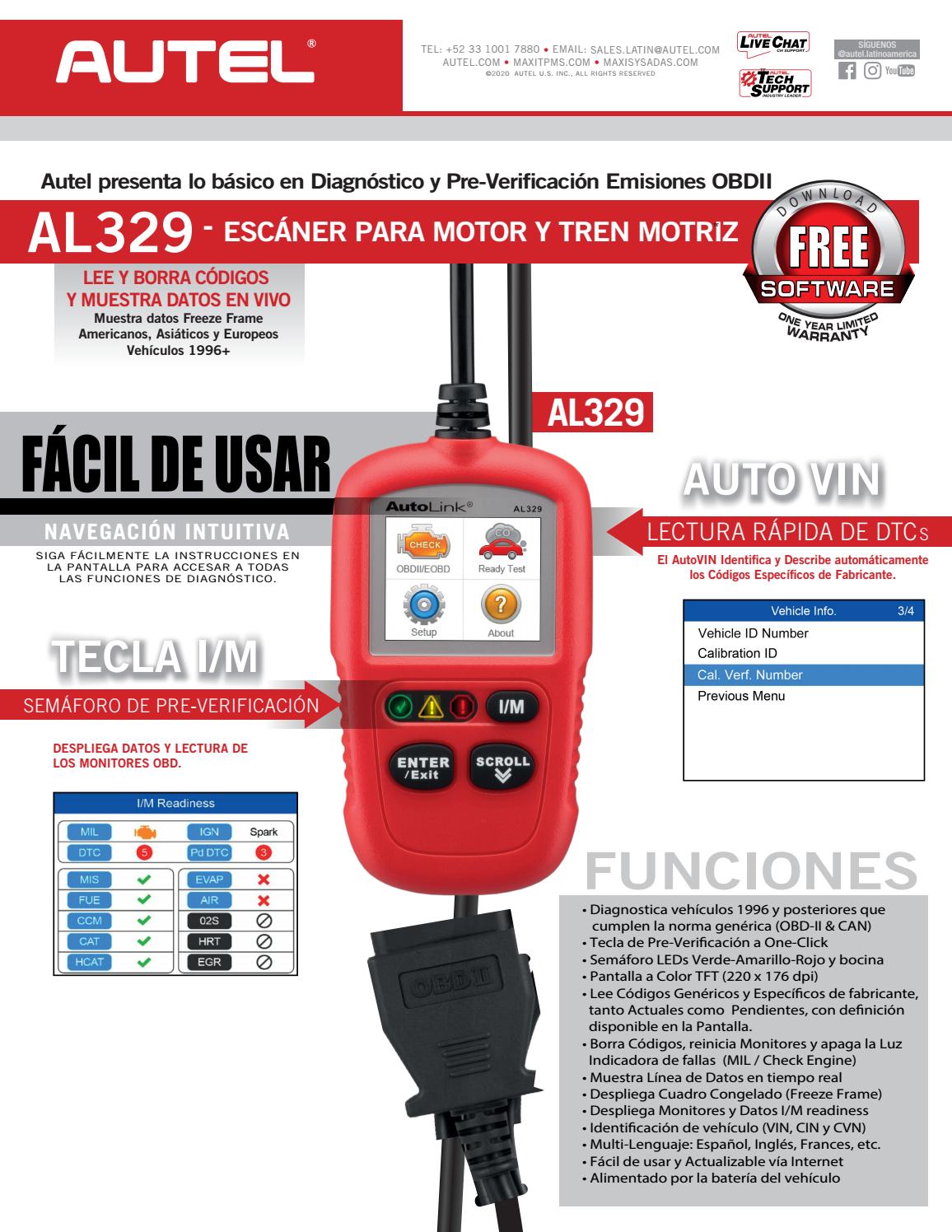 Folleto AutoLink AL329 de Autel by autel.latinoamerica - Issuu