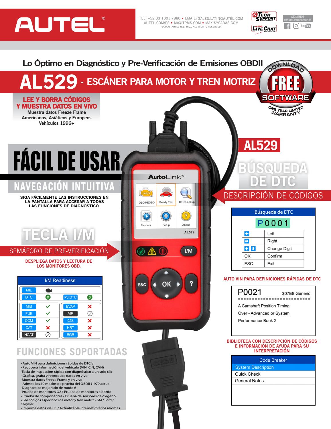 Folleto AutoLink AL529 de Autel by autel.latinoamerica - Issuu