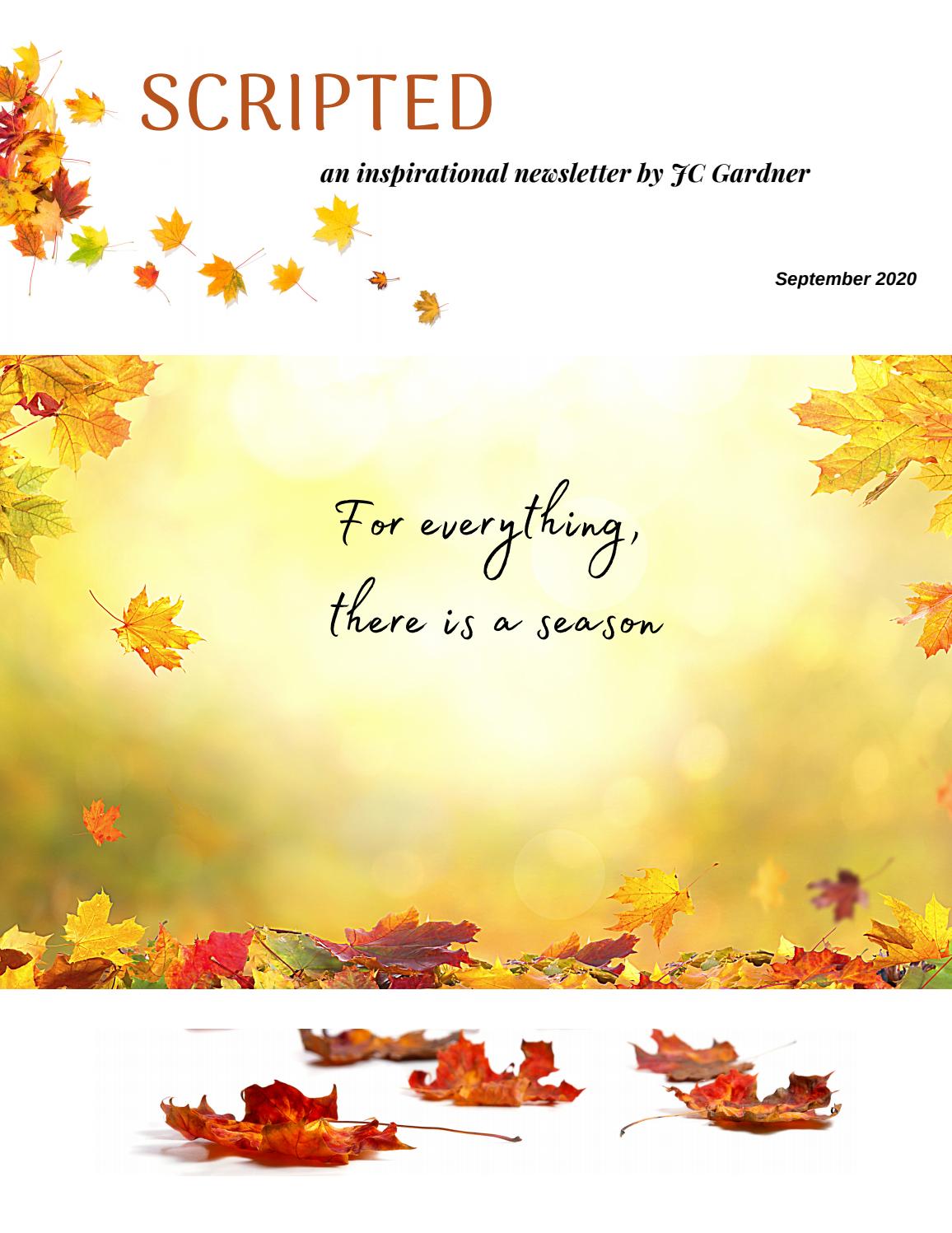 Scripted Inspirational Newsletter by JC Gardner - September 2020 by ...
