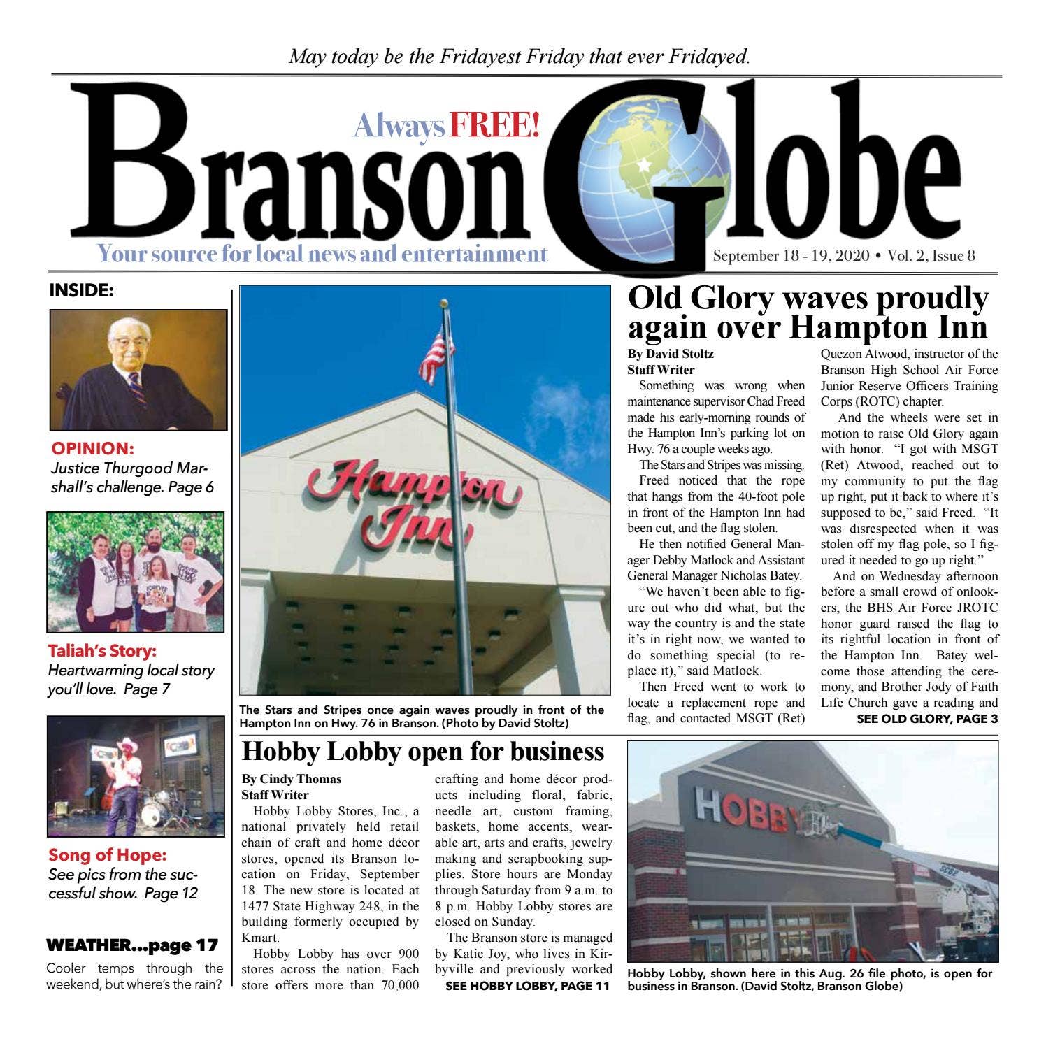 Branson Globe, Sept. 18 - 19, 2020 by bransonglobe - Issuu