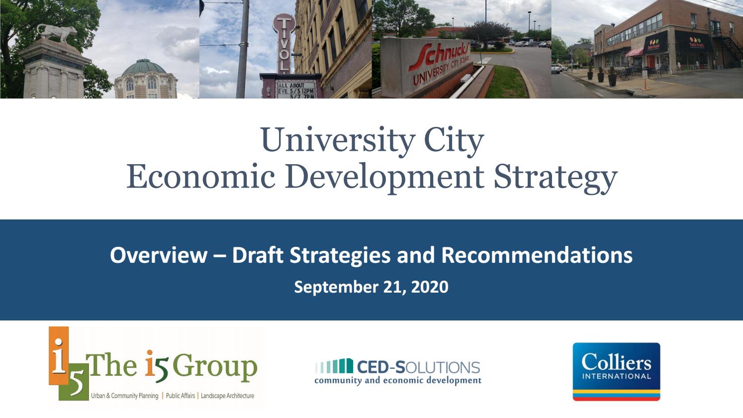 University City - Economic Development Strategy: Overview of Draft ...
