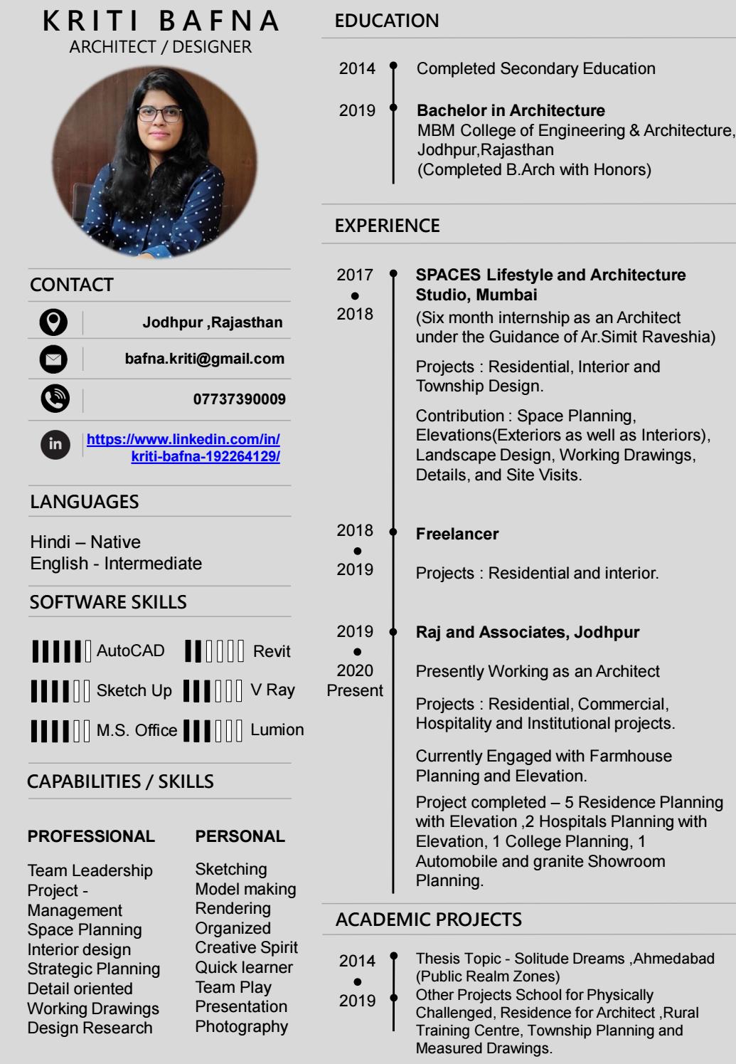 Resume by Kriti Bafna - Issuu