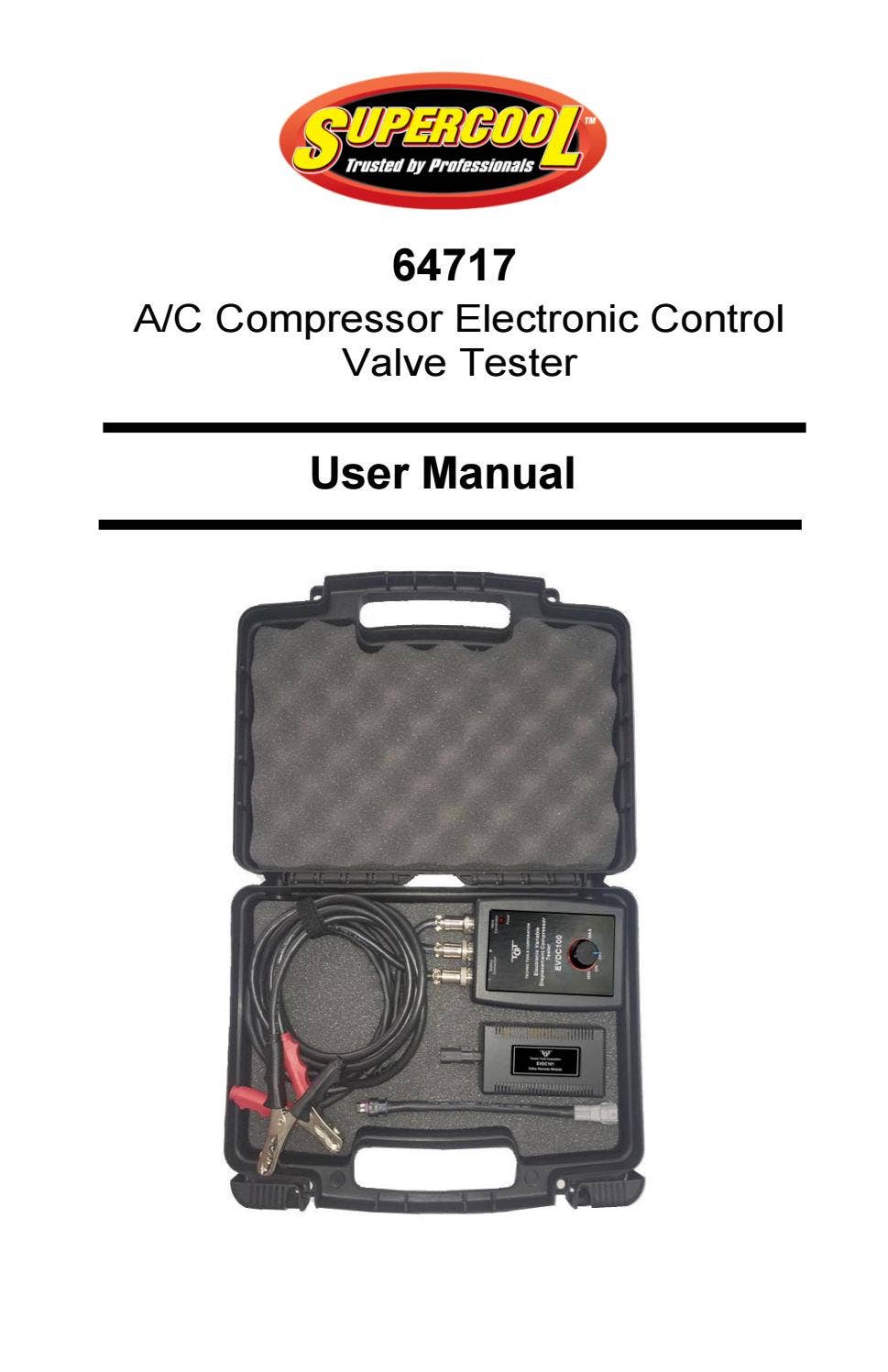 64717 EVDC Control Valve Tester Instruction Manual by TSI Supercool - Issuu