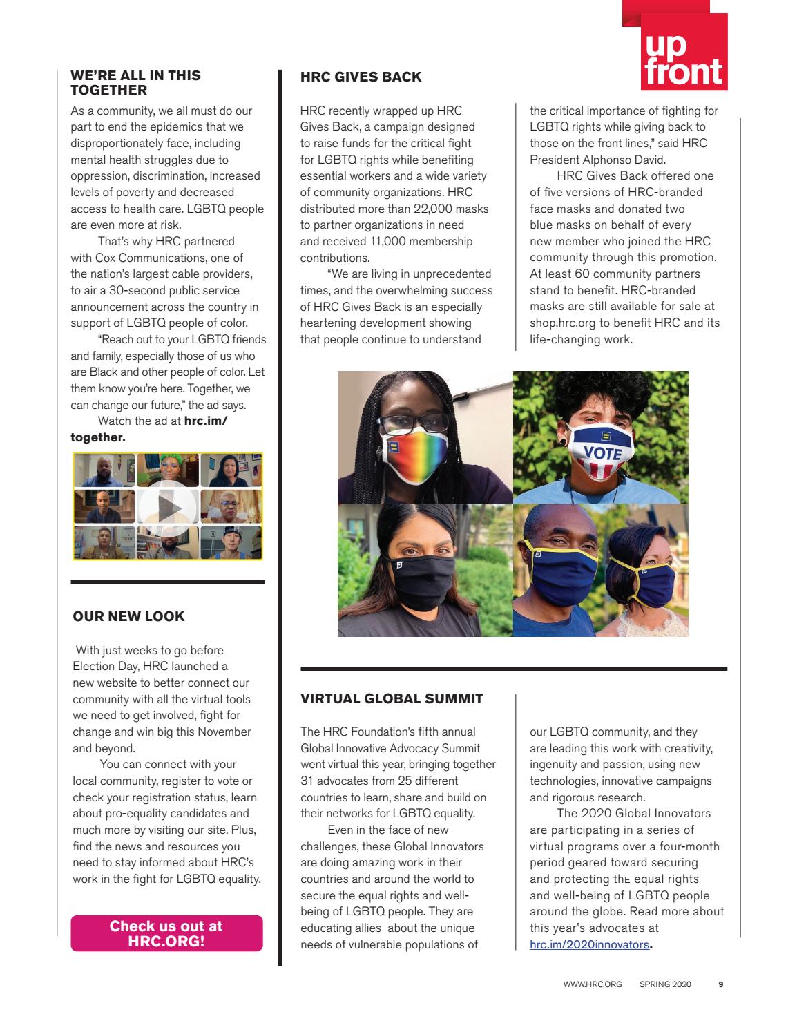 Human Rights Campaign Equality Magazine Summer 2020 by Human Rights ...