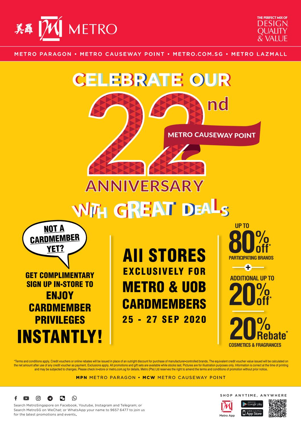 Metro Causeway Point 22nd Anniversary by Metrosingapore - Issuu