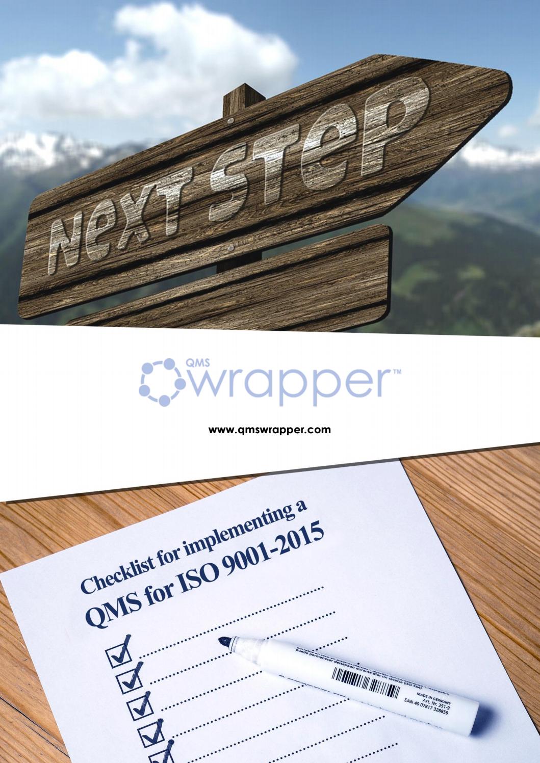 Checklist for implementing a QMS for ISO 9001-2015 by qms Wrapper - Issuu