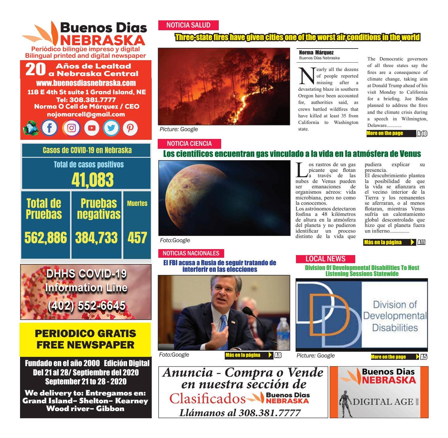 Periódico bilingüe en Inglés y Español./ Bilingual newspaper in English ...