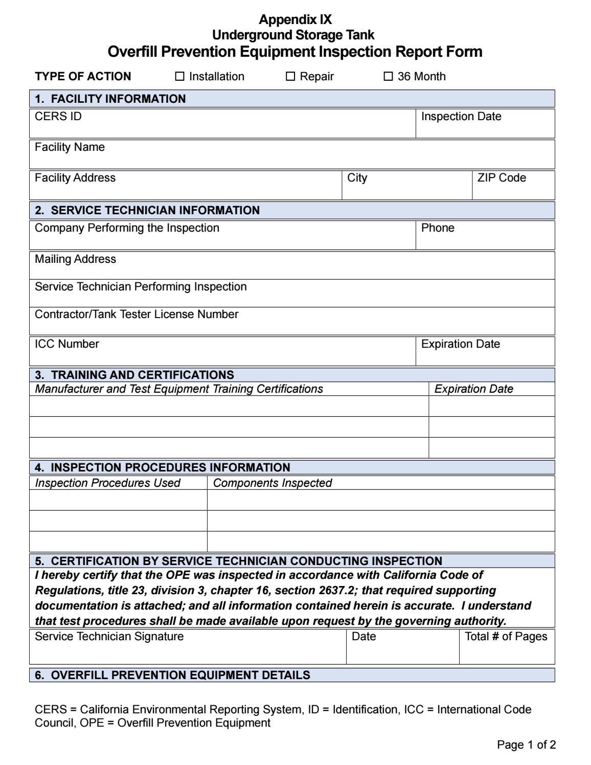 Overfill Prevention Inspection Form by Los Angeles Fire Department - Issuu