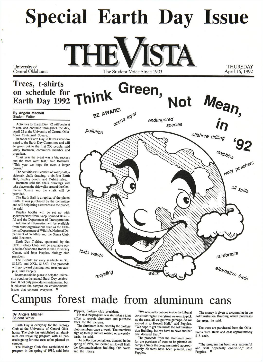 The Vista April 16, 1992 by The Vista - Issuu
