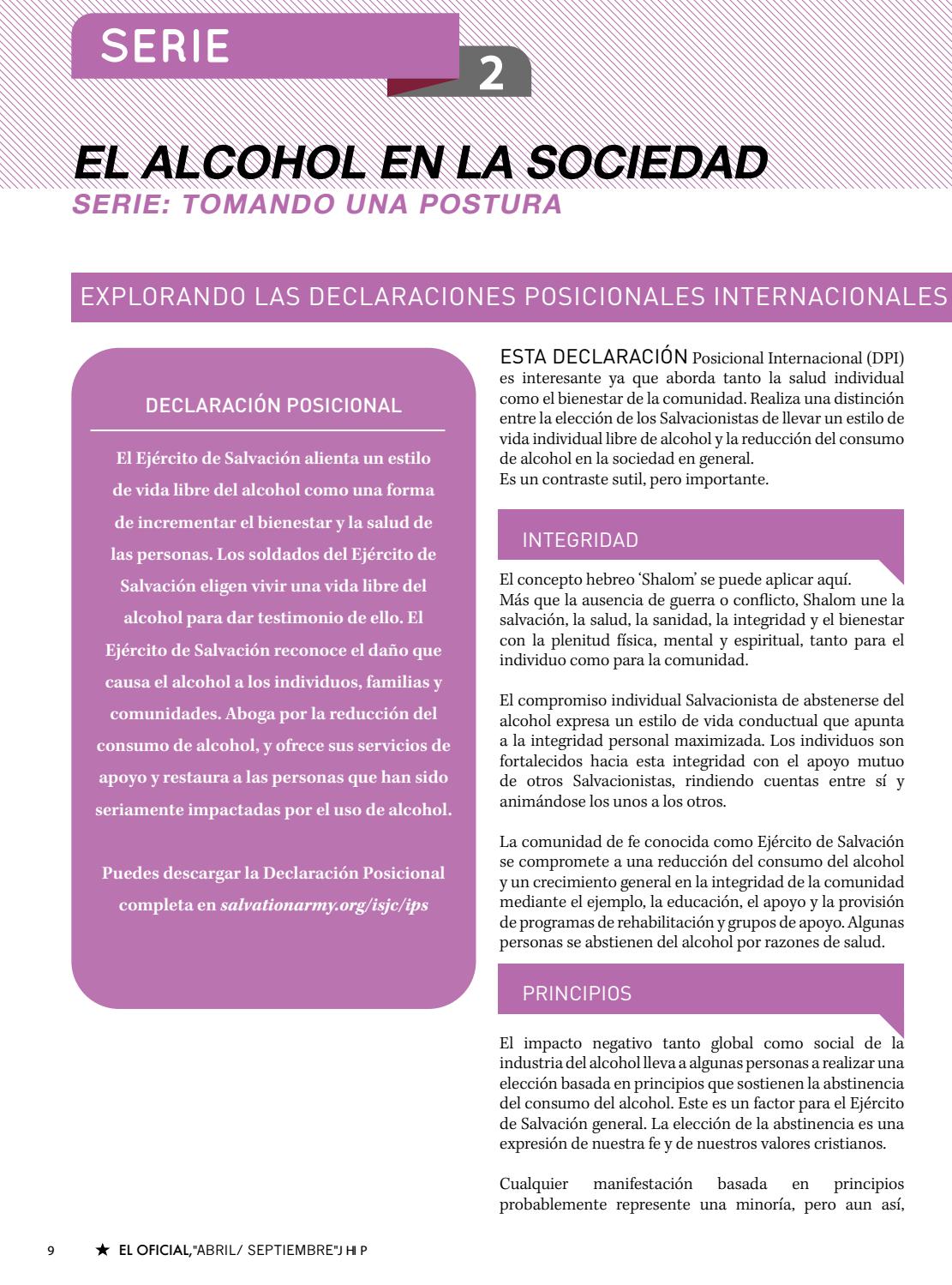 El Alcohol en la Sociedad by International Social Justice Commission ...