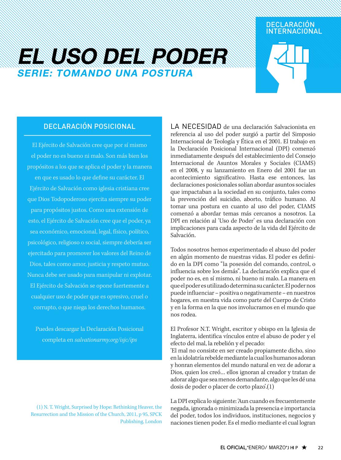 El Uso del Poder by International Social Justice Commission - The ...