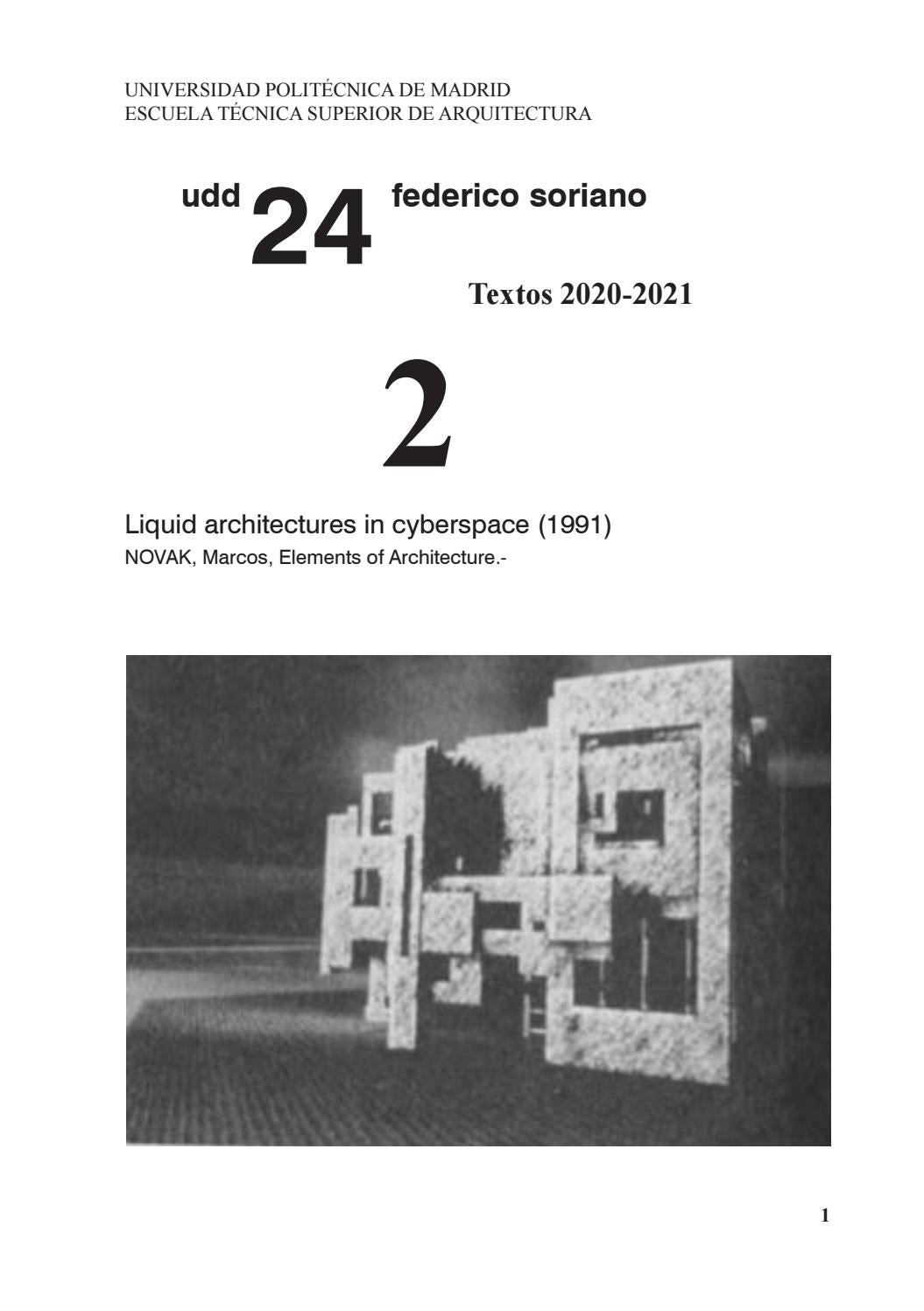 Udd24_T02_"Liquid architecture" / Marcos Novak by uddfederico soriano ...