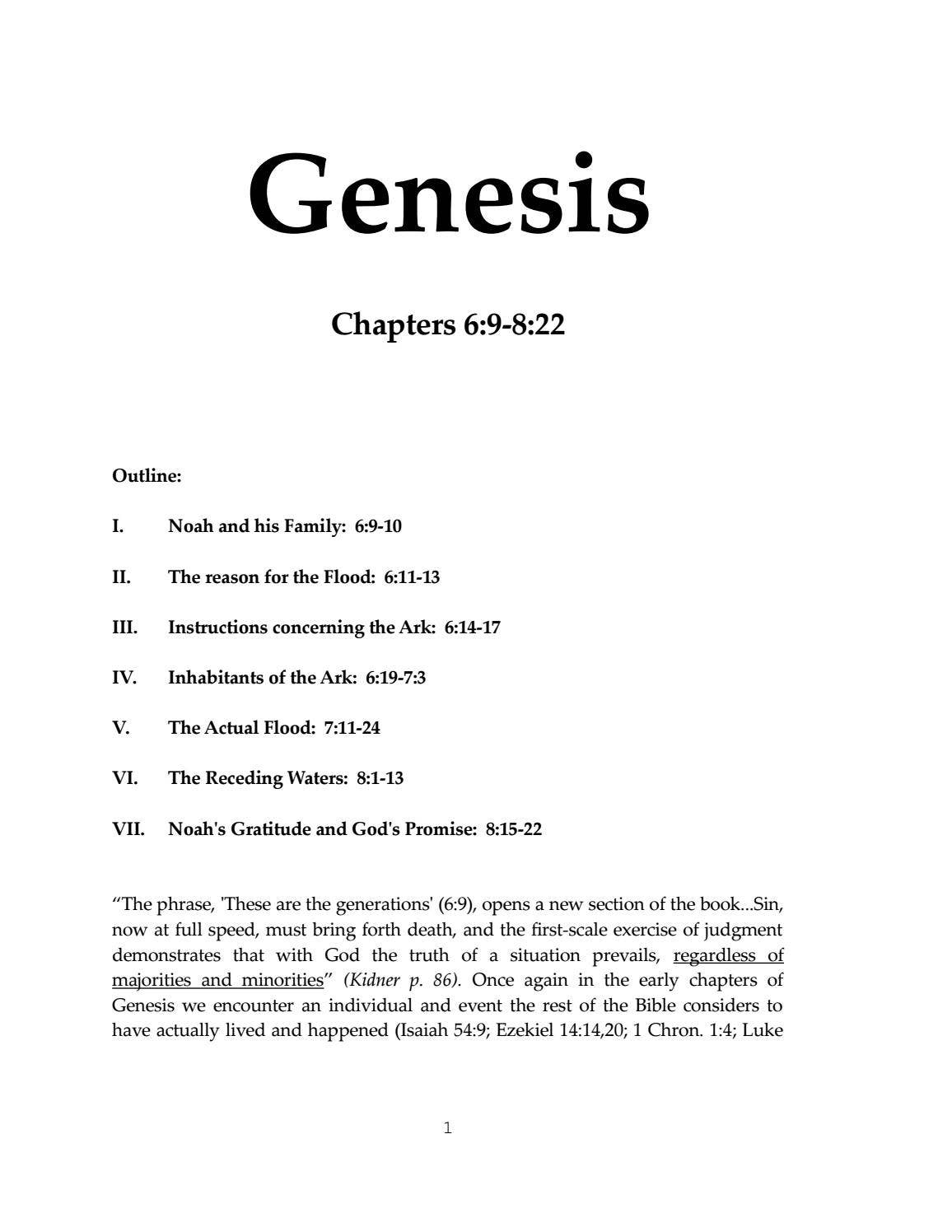 Genesis Chapters 6, 7, 8 Commentary by Mark Dunagan by Mark Dunagan - Issuu
