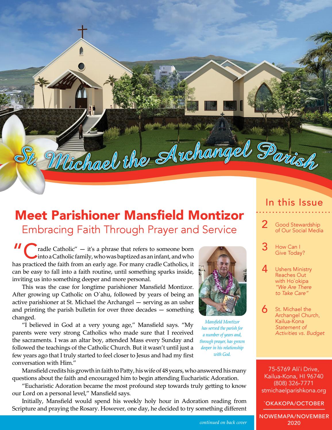 St. Michael the Archangel Catholic Parish Newsletter — October/November ...