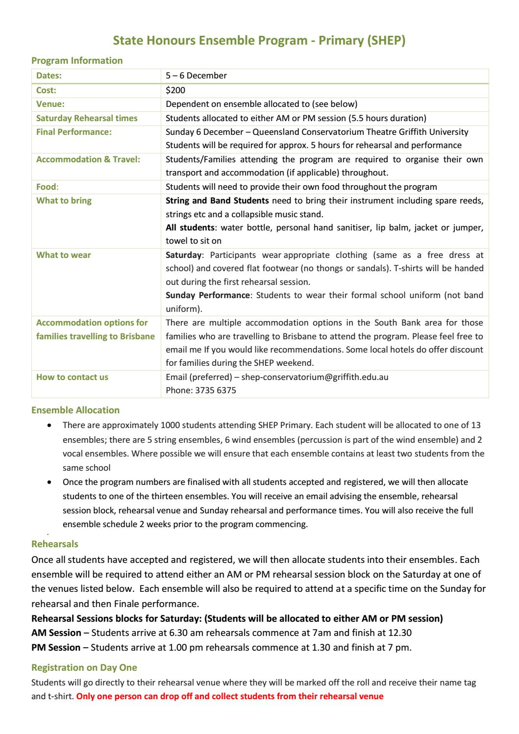 SHEP Primary by Queensland Conservatorium Griffith University - Issuu