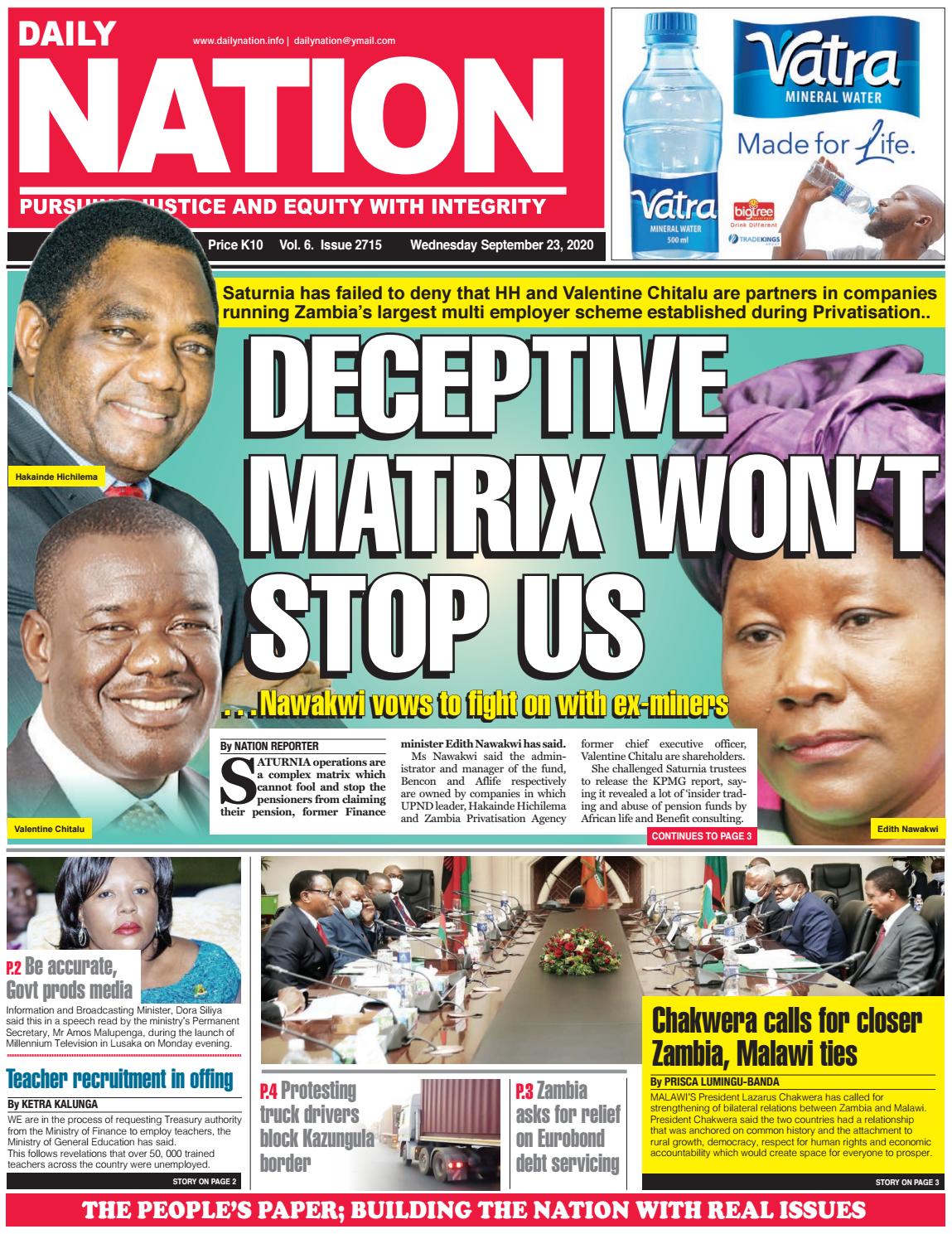 DAILY NATION Wednesday September 23, 2020 by dailynation - Issuu