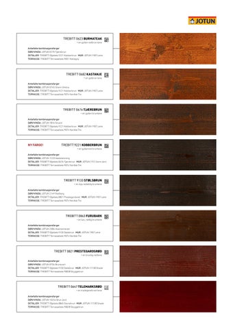 TREBITT Oljebeis fargekart by Jotun Dekorativ AS - Issuu