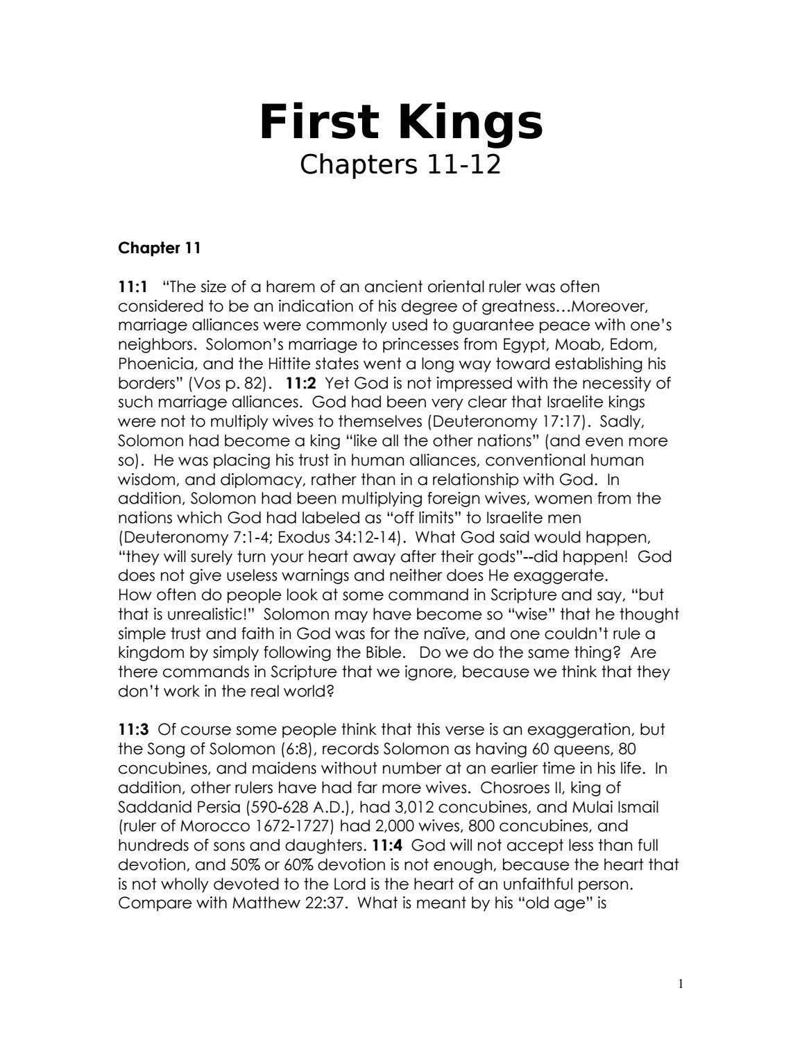 1 Kings Chapters 11-12 Commentary by Mark Dunagan - Issuu