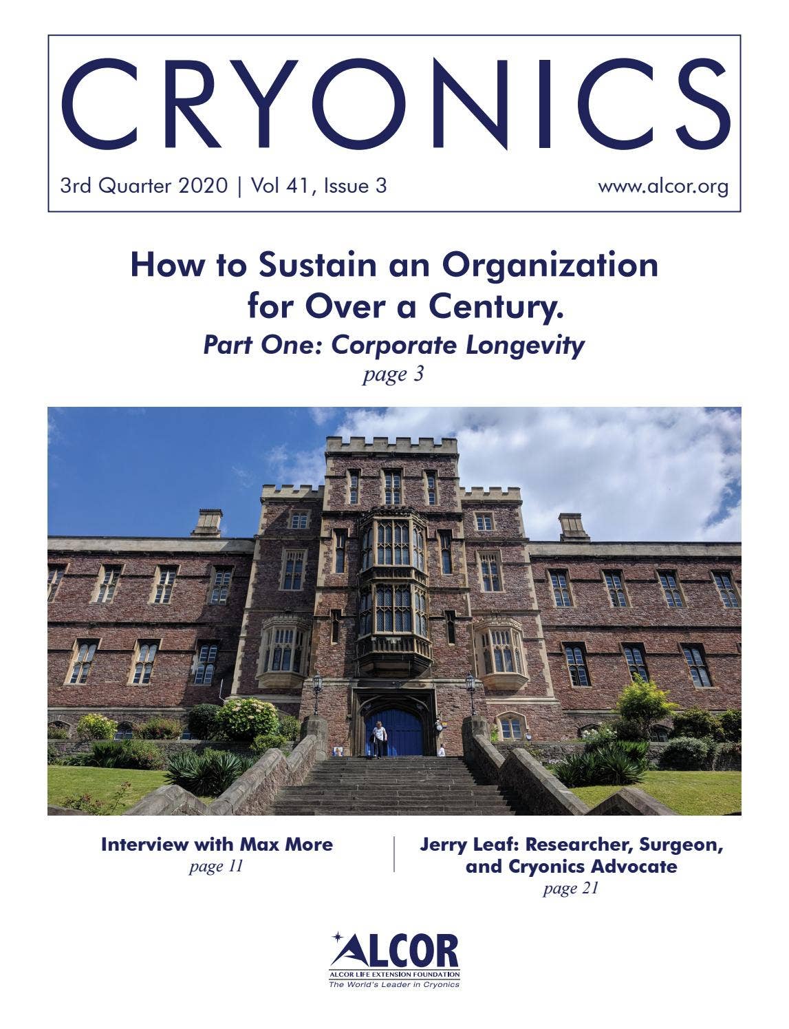 Cryonics 2020 3rd Quarter by Alcor Life Extension Foundation - Issuu