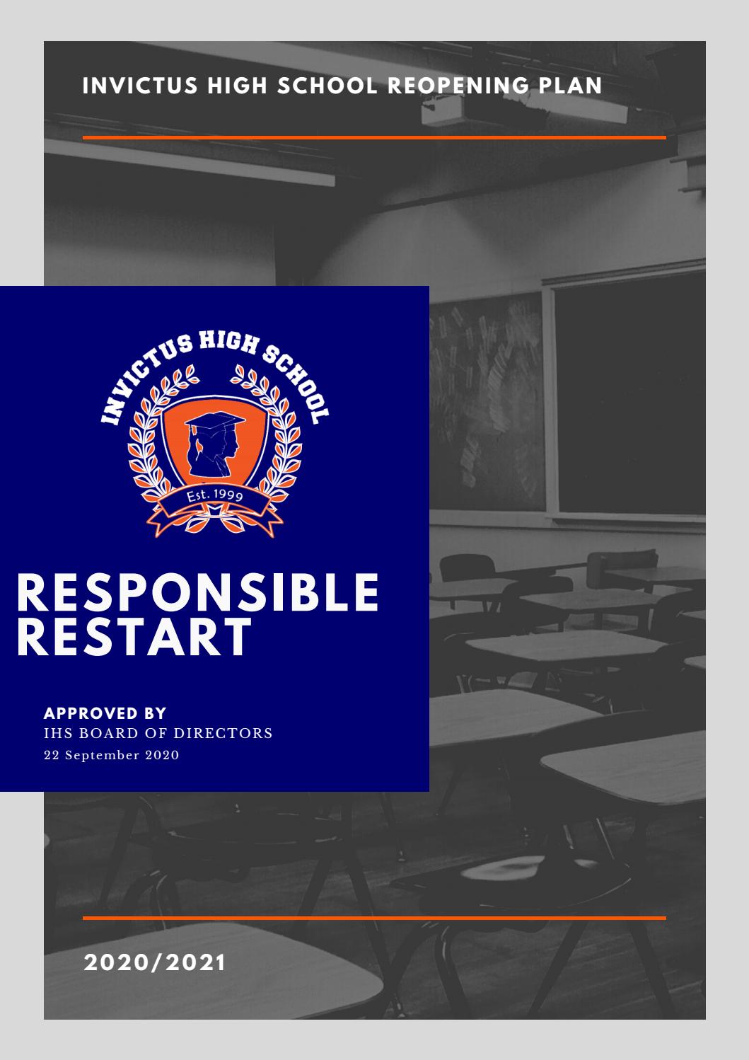 Invictus High School's 20/21 Responsible Restart by InvictusHighSchool ...
