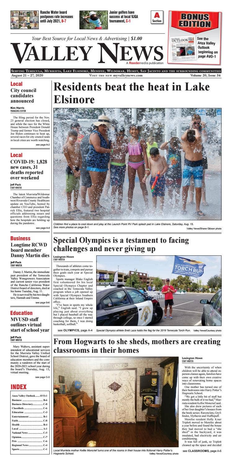 Valley News, August 21, 2020 by Village News, Inc. - Issuu