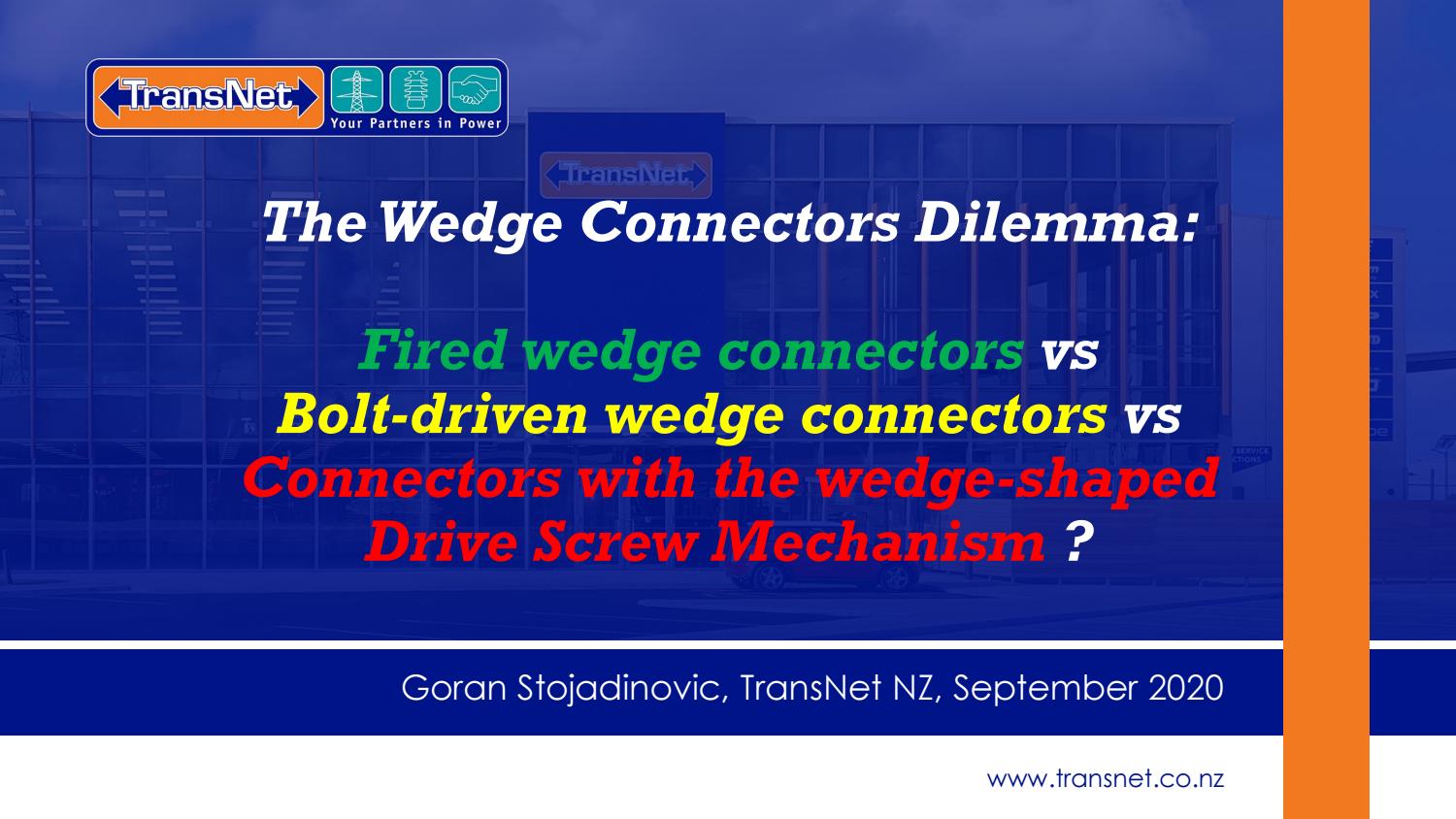 The Wedge Connectors Dilemma by TransNet NZ Ltd - Issuu