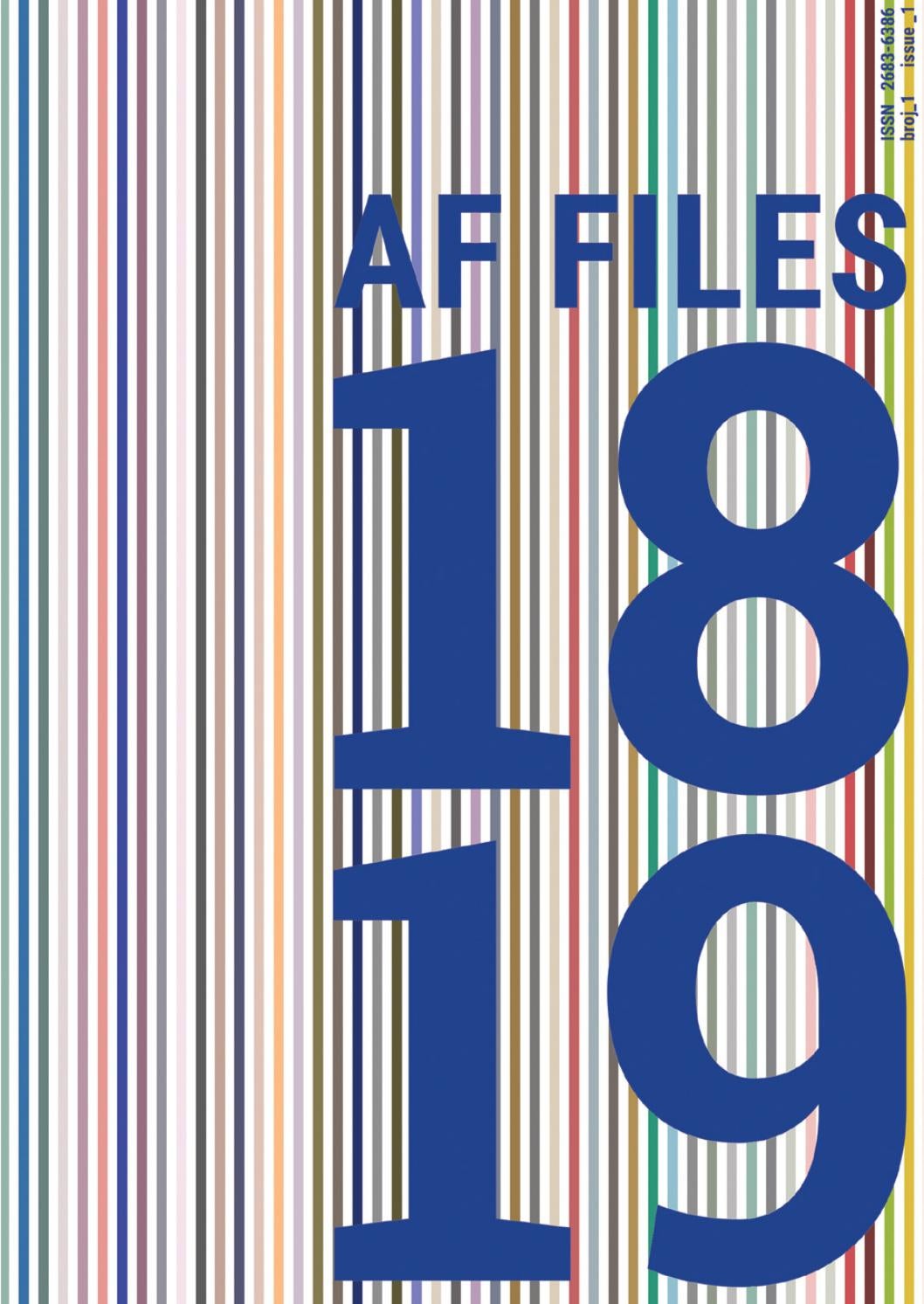 AF Files by University of Belgrade - Faculty of Architecture - Issuu