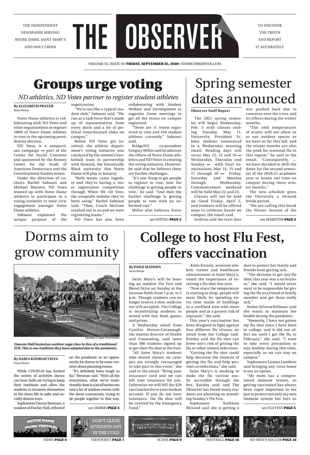 Print Edition of The Observer for Friday, September 25, 2020 by The ...