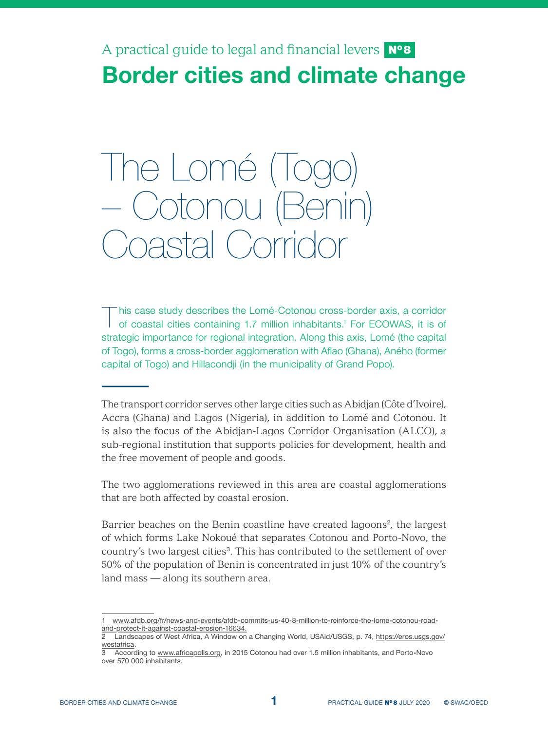 Lome (Togo)-Cotonou (Benin) Coastal Corridor (e-book 8) by SWAC/OECD ...
