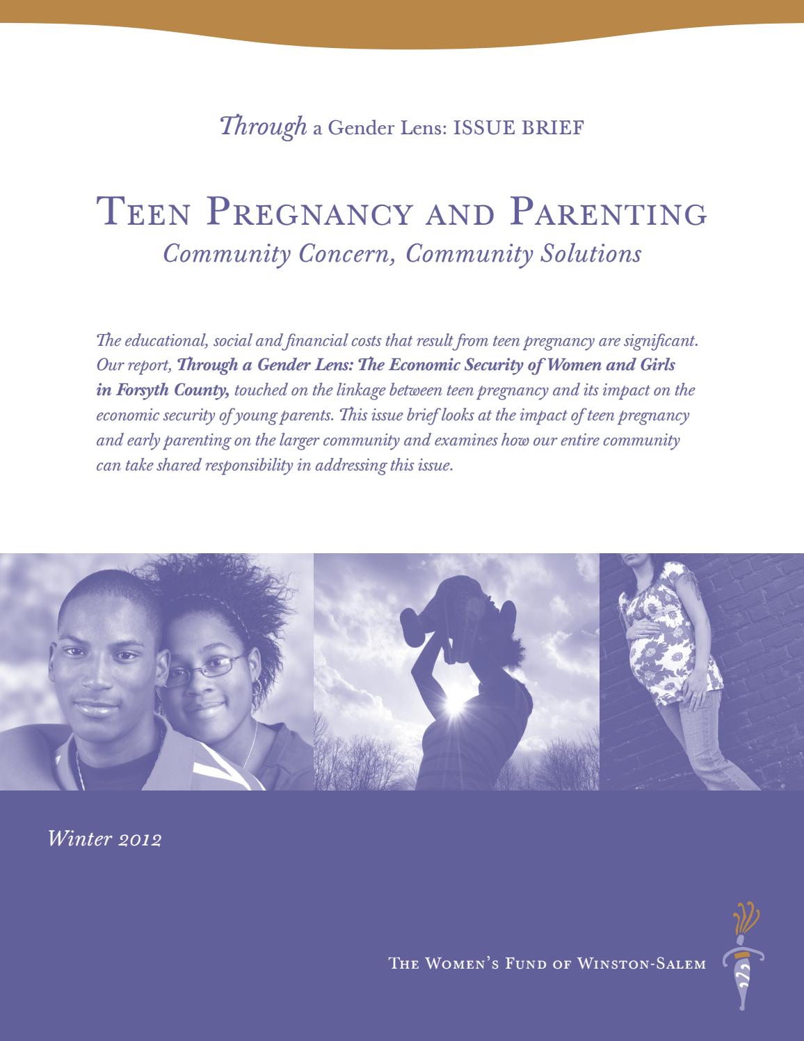 Issue Brief: Teen Pregnancy and Parenting (2012) by The Winston-Salem ...
