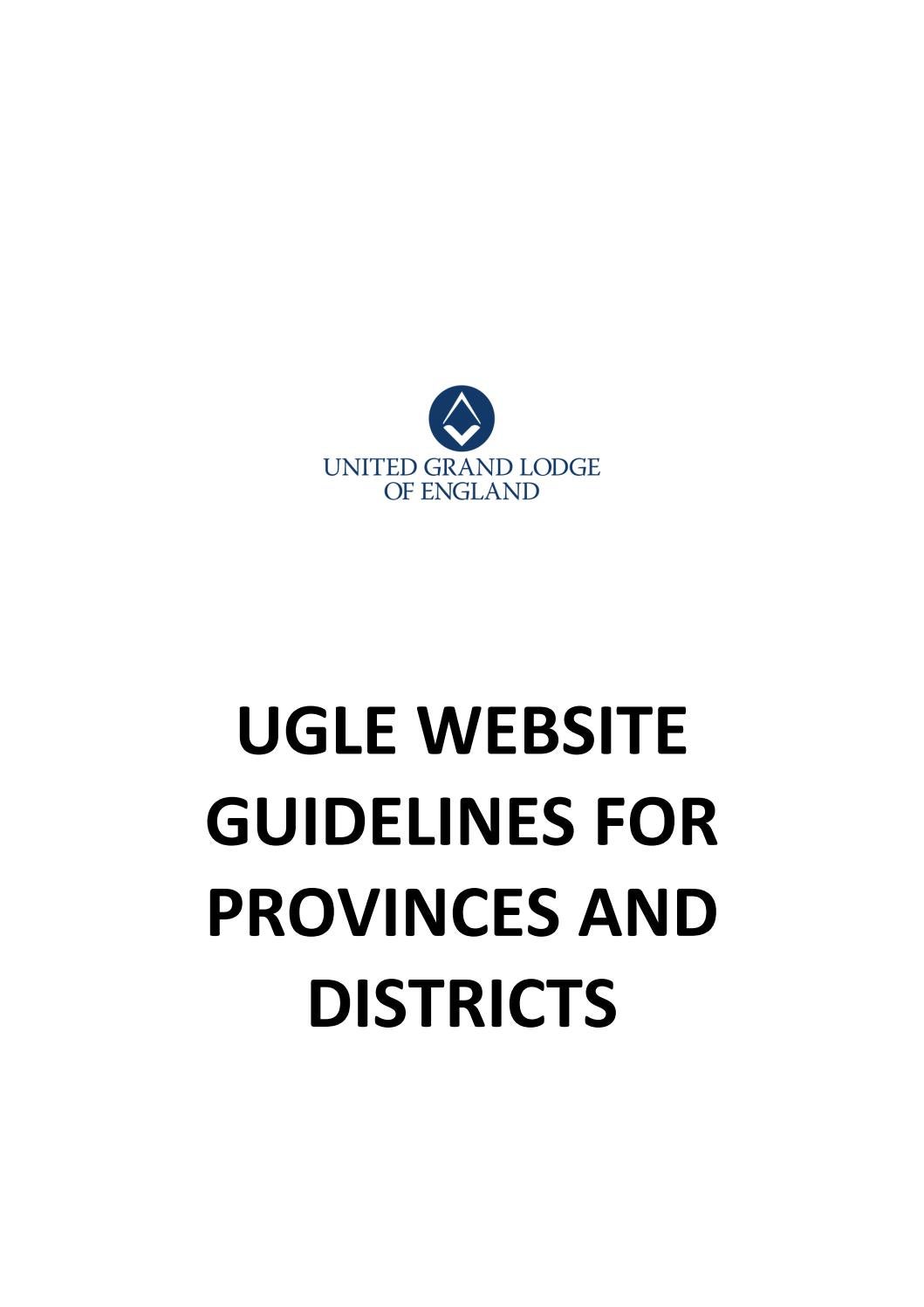 UGLE Website Guidelines by EastKentFreemasons - Issuu