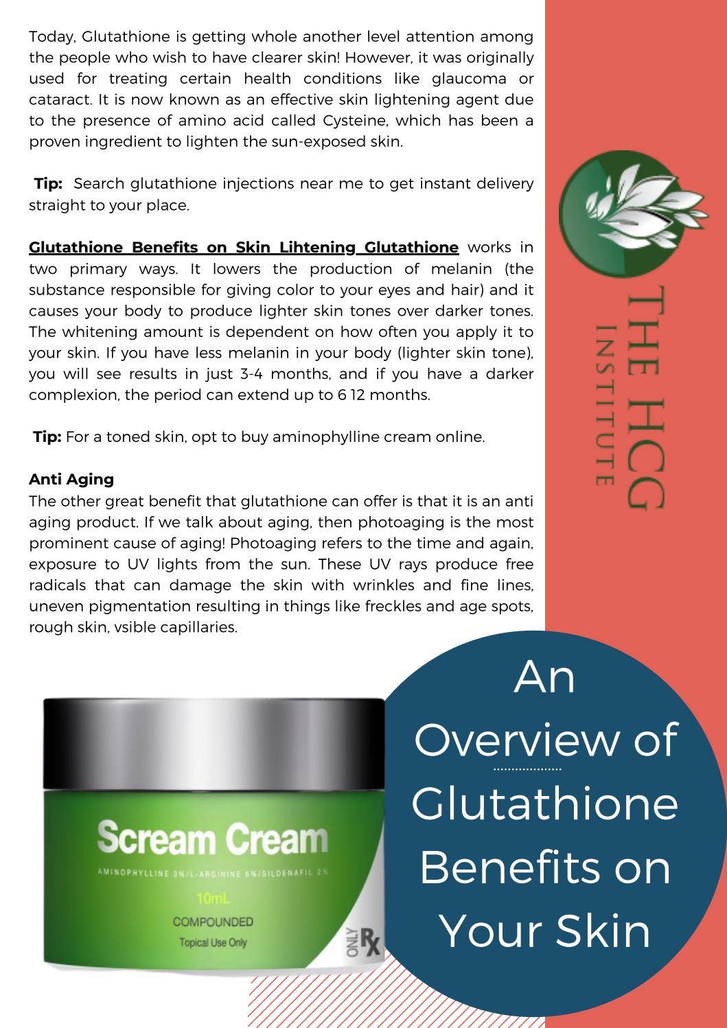 An Overview of Glutathione Benefits on your Skin by The HCG Institute ...