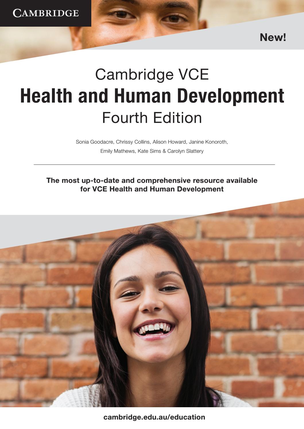 Cambridge VCE Health and Human Development Fourth Edition brochure by ...
