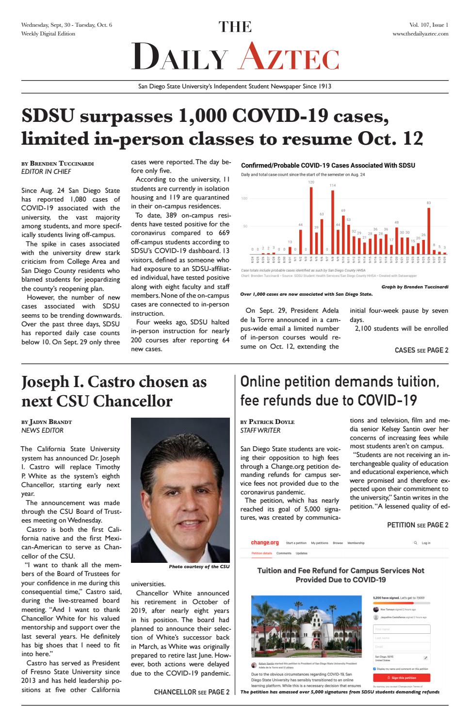 09-30-2020 by The Daily Aztec - Issuu