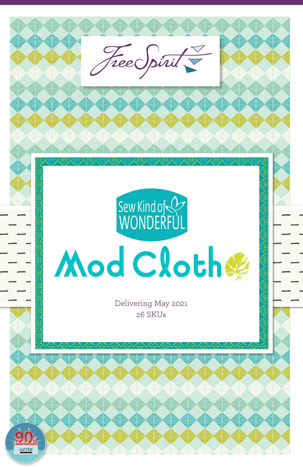 Mod Cloth Weave Earth by Sew Kind of Wonderful for Free Spirit Fabrics ...