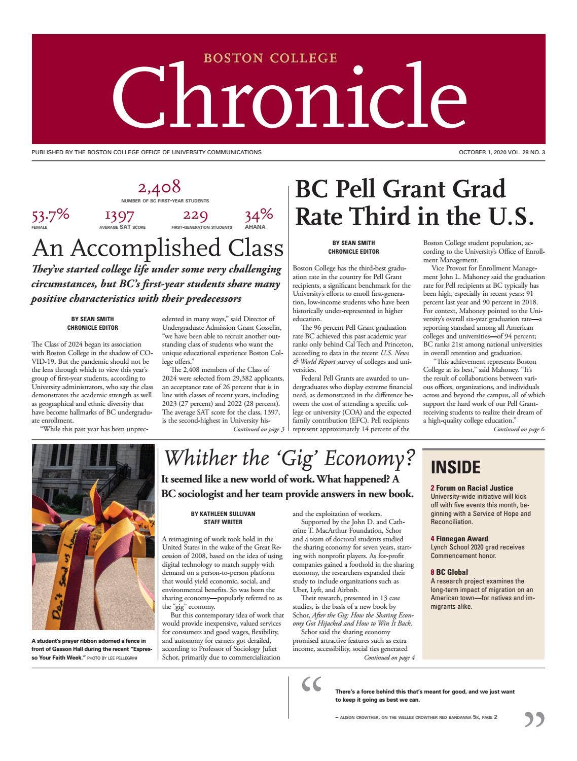 Boston College Chronicle by Boston College - Issuu