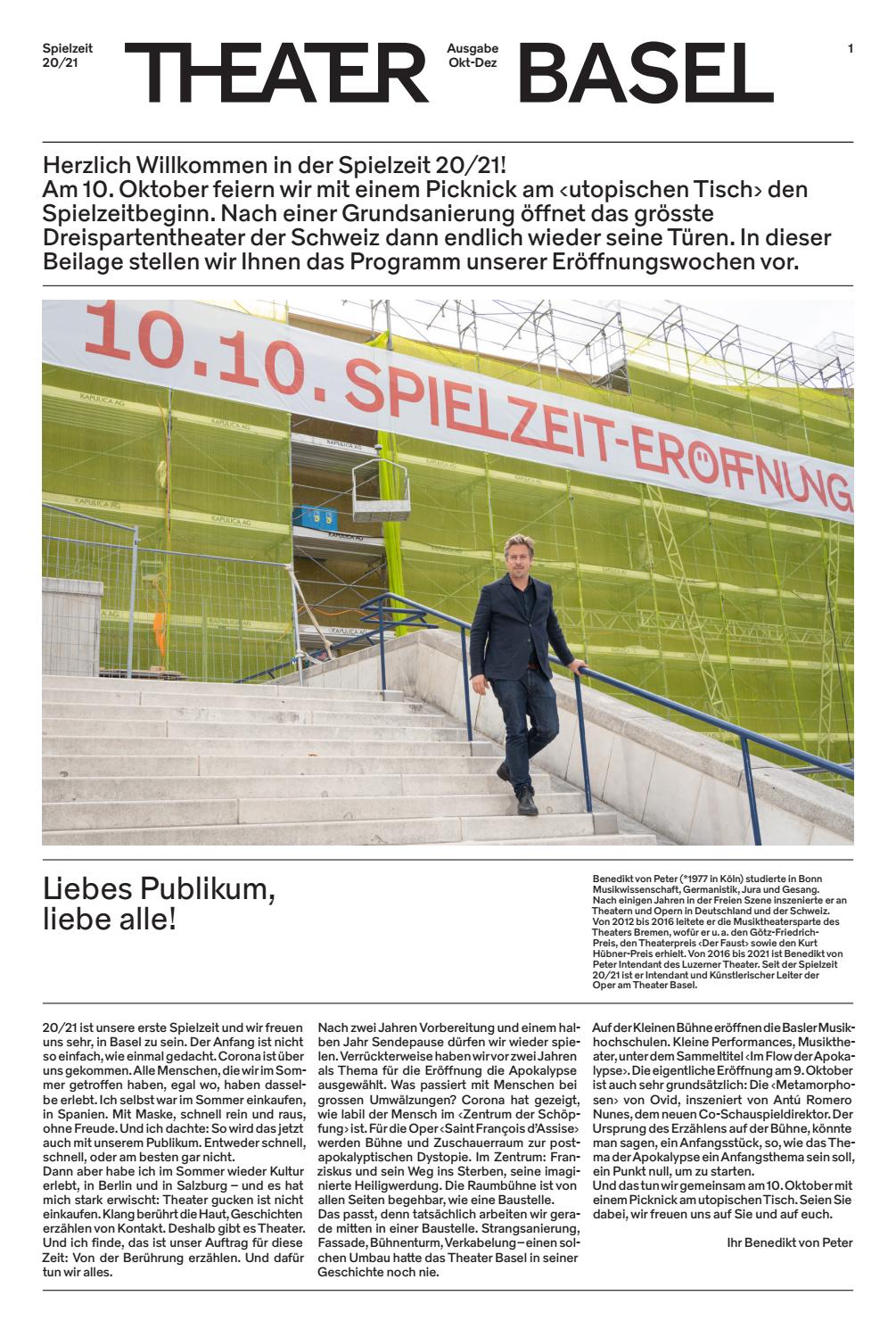 BZ Zeitungsbeilage Oktober Theater Basel by Theater Basel - Issuu