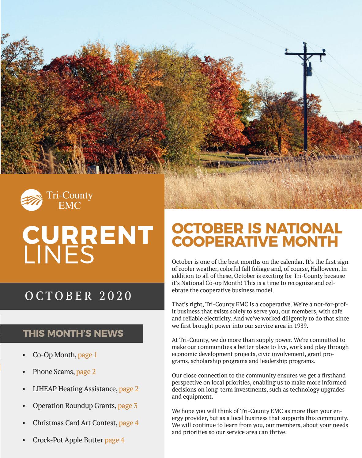 Current Lines - October 2020 by Tri-County EMC - Issuu
