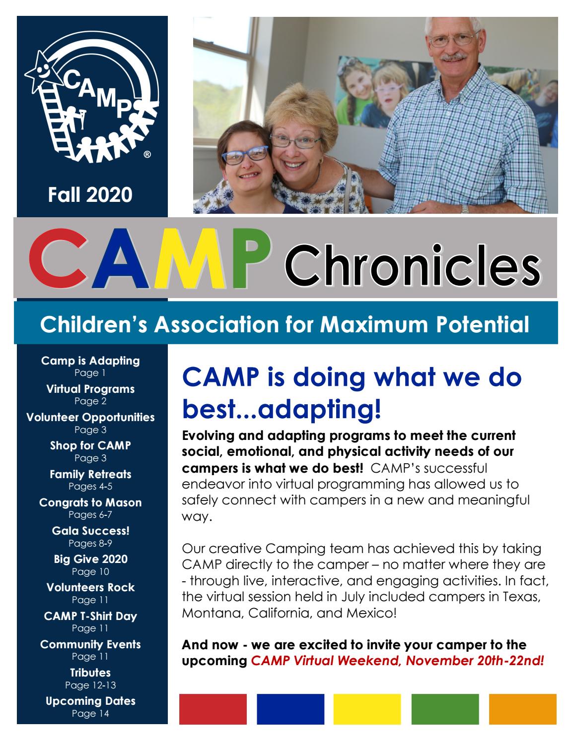 Fall 2020 CAMP Newsletter by CAMP - Issuu