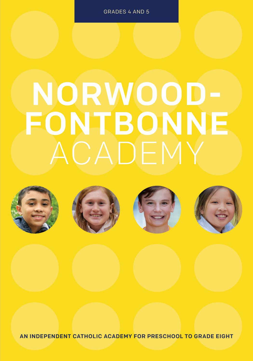 NFA Admissions Viewbook - Grades 4 and 5 by Norwood-Fontbonne Academy ...