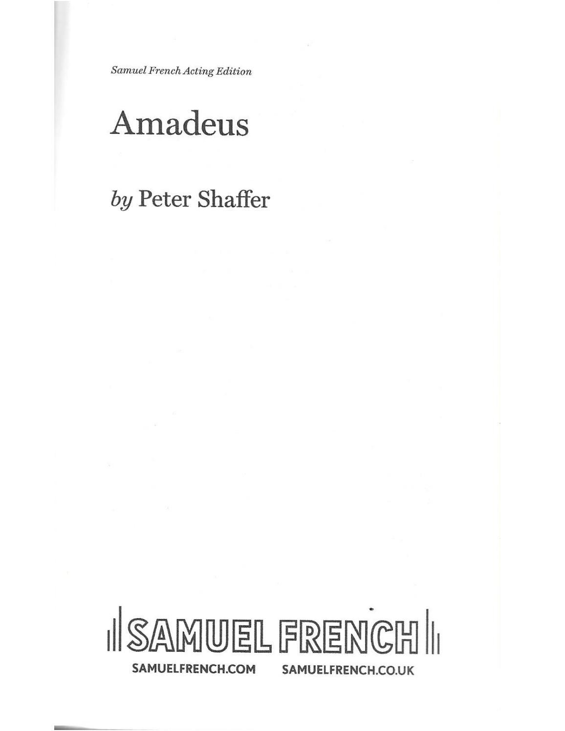 Amadeus (excerpt) by Peter Shaffer by 3Views on Theater - Issuu