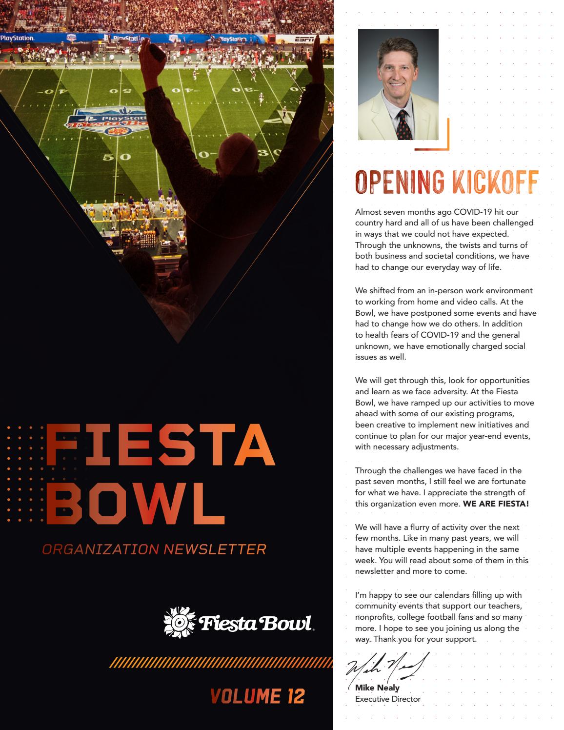 Fiesta Bowl Organization Newsletter | Volume 12 by Fiesta Bowl - Issuu