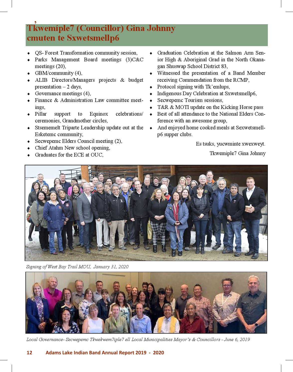 Adams Lake Indian Band 2019-2020 Annual Report by alib107 - Issuu