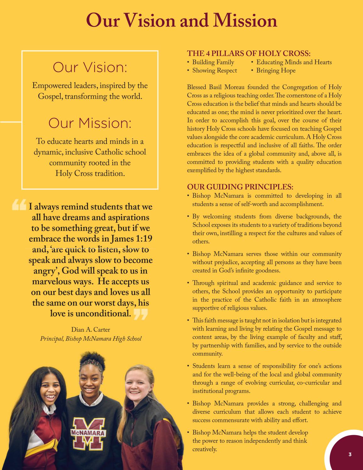 Bishop McNamara High School Admissions Viewbook by Bishop McNamara High School - Issuu
