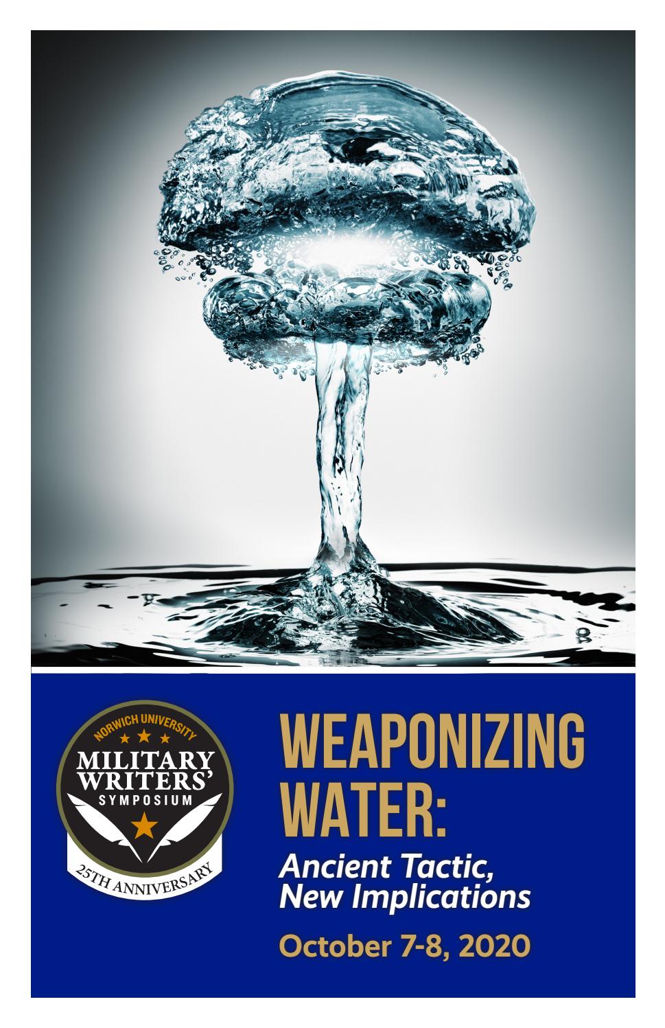 WEAPONIZING WATER: Ancient Tactic, New Implications October 7-8, 2020 ...