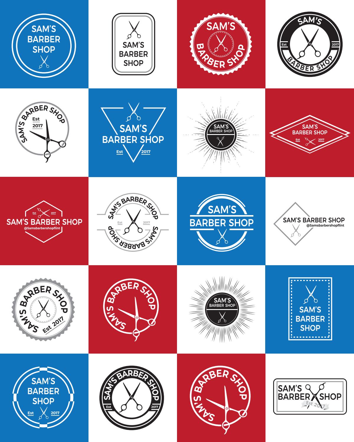 Sam's Barbershop Logo Concepts by Dave Simkiss - Issuu