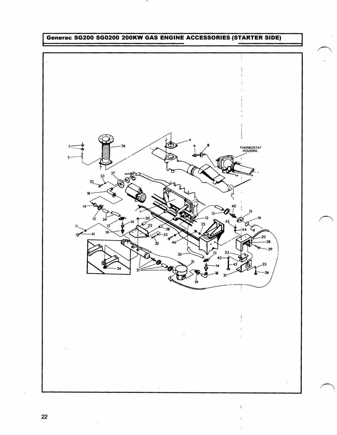 Generac SG200 SG0200 200KW Gas Engine Parts Manual by engineparts2 - Issuu